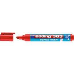 Edding 383 Flipchart-Marker, Keilspitze, rot, 10 St&uuml;ck