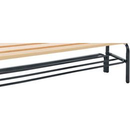 Sypro Schuhrost f&uuml;r Umkleidebank, Feuchtraum, Stahl, anthrazit RAL 7016, 1500 mm breit