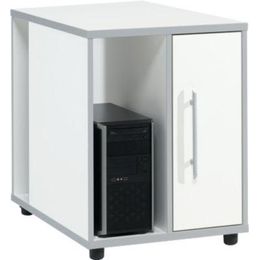 Sch&auml;fer Shop Sch&auml;fer Shop Select Anstellcontainer Moxxo IQ, PC-Towerfach, 1 T&uuml;r, 2 seitliche F&auml;cher, B 551 x T 800 x H 720 mm, wei&szlig;