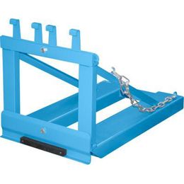 Bauer M&uuml;lltonnen-Heber MH-I, mit Gummianschlag, f&uuml;r 1x 80- bis 360-L-MGB, L 1030 x B 585 H 680 mm, lackiert, lichtblau RAL 5012