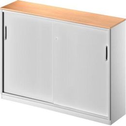 Sch&auml;fer Shop Sch&auml;fer Shop Genius Schiebet&uuml;renschrank TETRIS SOLID, 3 OH, Mitteltrennwand, B 1600 x T 413 x H 1170 mm, Buche/wei&szlig;alu