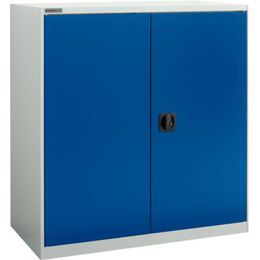 Sch&auml;fer Shop Fl&uuml;gelt&uuml;renschrank Sch&auml;fer Shop Select MS-i 12409, Stahlblech, B 950 x T 400 x H 1215 mm, 3 OH, Lichtgrau/Enzianblau, bis 150 kg