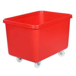 Rechteckbeh&auml;lter, Kunststoff, fahrbar, 340 l, rot