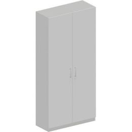 Sch&auml;fer Shop Sch&auml;fer Shop Genius Garderobenschrank TETRIS SOLID, 6 OH, 1 Fachboden, Kleiderstange, abschlie&szlig;bar, B 1000 x T 412 x H 2239 mm, wei&szlig;lu/lichtgrau