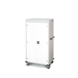 Laptopwagen mit Ladefunktion, 2-Punkt-Verriegelung, Feststellbremse, 26 F&auml;cher, B 920 x T 500 x H 1540, wei&szlig;