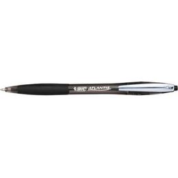 BIC&reg; Atlantis&reg; Druckkugelschreiber Soft, schwarz, 12 St&uuml;ck