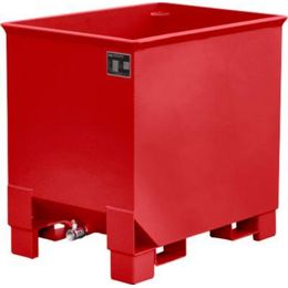 Bauer Beh&auml;lter f&uuml;r Routenz&uuml;ge Typ CS 30, 3-fach stapelbar, Inhalt 0,3 m&sup3;, bis 500 kg, feuerrot RAL 3000