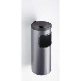 Kombi-Ascher, Abfall-Volumen von 5,6 l, flammenhemmend, Kippvorrichtung, inkl. Montagematerial, &Oslash; 180 x H 400 mm, Metall, graphitgrau