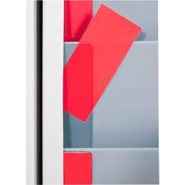 Planungstafel EICHNER Flexo, Einzeltafel ohne Wandprofil, 10 Tafelschienen, f&uuml;r bis zu 10 Auftragstaschen, B 315 x T 78 x H 1185 mm, Kunststoff, grau