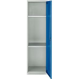 Sch&auml;fer Shop Sch&auml;fer Shop Genius Mehrzweckschrank FS, modular, individuell erweiterbar, 2 Fachb&ouml;den, bis 250 kg, B 545 x T 520 x H 1950 mm, Stahl, lichtgrau/enzianblau