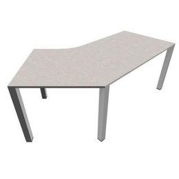 Schreibtisch 135&deg; SOLUS PLAY, 4-Fu&szlig;, Freiform, Ansatz rechts, B 2165 x T 800 x H 720 - 820 mm, Ceramic grey