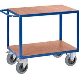 ROLLCART Montagewagen, 2 Etagenb&ouml;den, f&uuml;r bis zu 600 kg, Ladefl&auml;che L 1000 x B 700 mm, Stahl