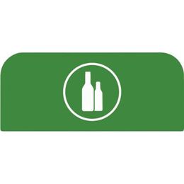 Rubbermaid Hinweistafel Configure f&uuml;r Recyclingstation 57 l, Glas, B 367 x T 20 x H 203 mm, gr&uuml;n