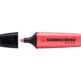 Textmarker Stabilo&reg; BOSS Original, Keilspitze, lichtbest&auml;ndig, schnell trocknend, rot, 10 St&uuml;ck