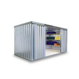 Materialcontainer MC 1400, verzinkt, zerlegt, mit Holzfu&szlig;boden