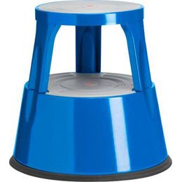 Fahrbarer Rolltritthocker, rutschfester Gummibelag, H 410 x &oslash; 433/283 mm, bis 150 kg, blau