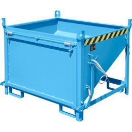Bauer Silobeh&auml;lter SGK 50, Zugseil-Entleerung, L 1000 x B 1200 x H 935 mm, 0,5 m&sup3;, bis 750 kg, Stahlblech, Lichtblau