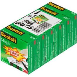 Sparset Klebeband Scotch&reg; Magic&trade; 810, 6 Rollen, L 33 m x B 19, &Oslash; 26 mm