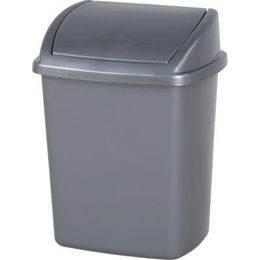 Abfallbeh&auml;lter Vepa Bins, Volumen 8 l, mit Deckel, rechteckig, L 200 x B 252 x H 330 mm, Kunststoff, grau