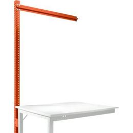 Manuflex Aufbauportal, Ansatzisch SPEZIAL Arbeitstisch-/Werkbanksystem UNIVERSAL/PROFI, 1250 mm, rotorange