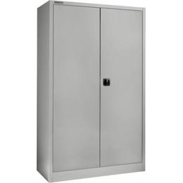 Sch&auml;fer Shop Sch&auml;fer Shop Select Materialschrank MSI 2512, 5 Ordnerh&ouml;hen, 4 Zwischenb&ouml;den, Zylinderschloss, B 1200 x T 500 x H 1935 mm, wei&szlig;aluminium