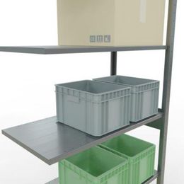 SCHULTE LAGERTECHNIK - Stecks.Anbaur.mit L&auml;ngenriegeln - 2500x1000x500 mm, Typ 150 kg