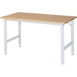 Rau Arbeitstisch, Buche-Platte, B 1500 x T 800 x H 760-1080 mm