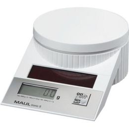 Maul Briefwaage Maultronic S, bis 2000 g, Display, Solarbetrieben, Abschaltautomatik, Ein-Tasten-Bedienung, Hold-Funktion, wei&szlig;