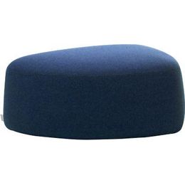 Polsterm&ouml;bel Leyform GOGO Pouf, mittel, oval, B 980 x T 910 x H 390 mm, mit Gleitern, Stoffbezug, dunkelblau