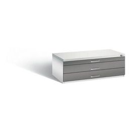 Planschrank aus Stahl, f&uuml;r Formate bis DIN A1, 3 Schubladen