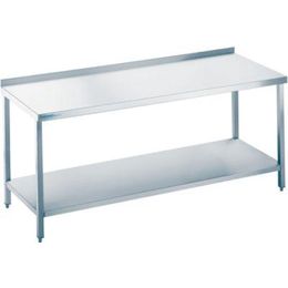 Arbeitstisch aus Edelstahl mit Bodenablage, 850 x 700 x 1600 mm