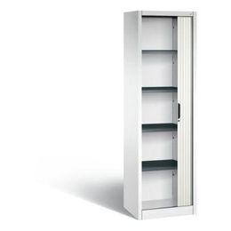 C + P Rollladenschrank Omnispace, 5 OH, abschlie&szlig;bar, B 600 x T 420 x H 1980 mm, Stahl/Kunststoff, verkehrswei&szlig;