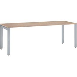 Sch&auml;fer Shop Sch&auml;fer Shop Select Schreibtisch LOGIN, 4-Fu&szlig;, B 1800 x T 800 x H 740 mm, Eiche/wei&szlig;alu