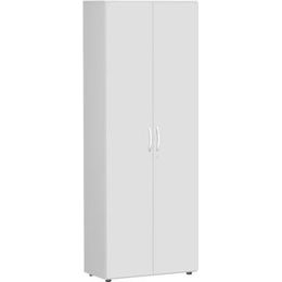 Aktenschrank PALENQUE, 6 OH, abschlie&szlig;bar, B 800 x T 420 x H 2160 mm, lichtgrau