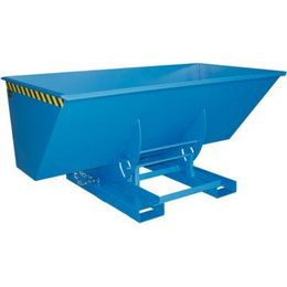 Bauer Kippbeh&auml;lter AK 150, mit Abrollsystem, 1500 l, 1000 kg, L 1420 x B 2280 x H 1070 mm, RAL 5012 blau