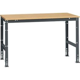 Manuflex Arbeitstisch UNIVERSAL Standard, 1500 x 1000 mm, Multiplex natur, anthrazit
