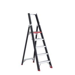 Altrex Stufenstehleiter Professional Topline, einseitig, Aluminium, 5 Stufen, schwarz