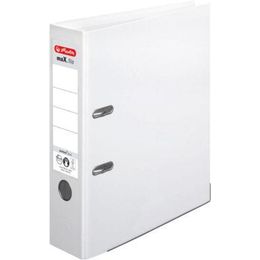 Herlitz Ordner maX.file protect plus, DIN A4, R&uuml;ckenbreite 80 mm, wei&szlig;