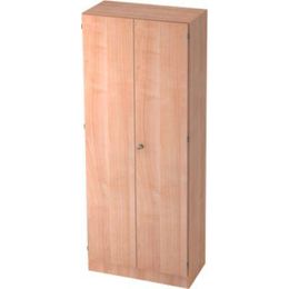 Aktenschrank, 5 OH, abschlie&szlig;bar, B 800 x T 420 x H 2004 mm, Nussbaum-Dekor