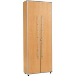 Sch&auml;fer Shop Sch&auml;fer Shop Select Aktenschrank Moxxo IQ, Holz, 5 B&ouml;den, 6 OH, B 801 x T 362 x H 2166 mm, abschlie&szlig;bar, Buche-Dekor