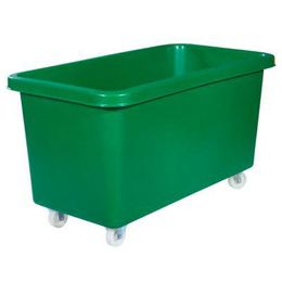 Rechteckbeh&auml;lter, Kunststoff, fahrbar, 450 l, gr&uuml;n