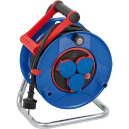Fa.Brennenstuhl Brennenstuhl Garant Bretec Gewerbe-/Baustellen-Kabeltrommel, 25 meter, IP44, Bretec-Drehkontakt, Gummi-Neopren, cablepilot, blau/schwarz