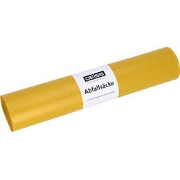 Deiss Abfalls&auml;cke, 120 Liter, Recycling-LDPE, f&uuml;r Abfallbeh&auml;lter, rei&szlig;fest, strapazierf&auml;hig, B 700 x H 1100 mm, gelb, 250 St&uuml;ck