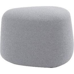 Polsterm&ouml;bel Leyform GOGO Pouf, klein, oval, B 550 x T 515 x H 440 mm, mit Gleitern, Stoffbezug, grau