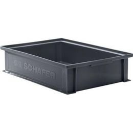Sch&auml;fer Shop Stapelkasten Serie 14/6-2G, aus PP, ESD-leitf&auml;hig, Inhalt 10,3 L, schwarz
