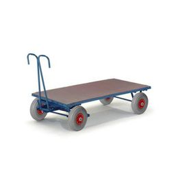 ROLLCART Handpritschenwagen, ohne Bordw&auml;nde, 1000 x 700 mm, Luftreifen