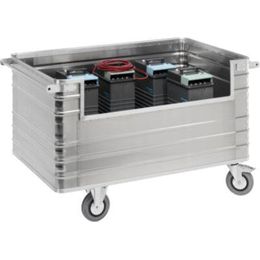 Transportwagen aus Aluminium, ohne Deckel, 945 l