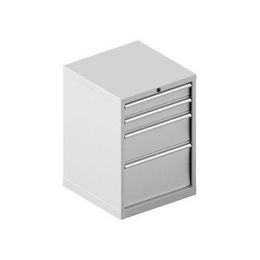 Sch&auml;fer Shop Sch&auml;fer Shop Pure Schubladenschrank 27-27, 4 Sch&uuml;be, bis 75 kg, B 564 x T 572 x H 800 mm, lichtgrau/lichtgrau