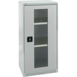 Sch&auml;fer Shop Sch&auml;fer Shop Genius Sichtt&uuml;rschrank FS, 3 OH, abschlie&szlig;bar, 2 Fachb&ouml;den, bis 250 kg, B 545 mm, Stahl, lichtgrau RAL 7035/lichtgrau RAL 7035