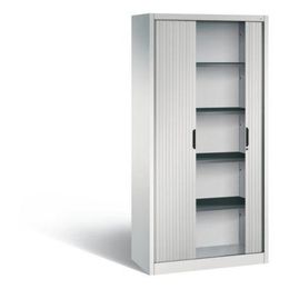 C + P Rollladenschrank Omnispace, 5 OH, abschlie&szlig;bar, B 1000 x T 420 x H 1980 mm, Stahl/Kunststoff, lichtgrau